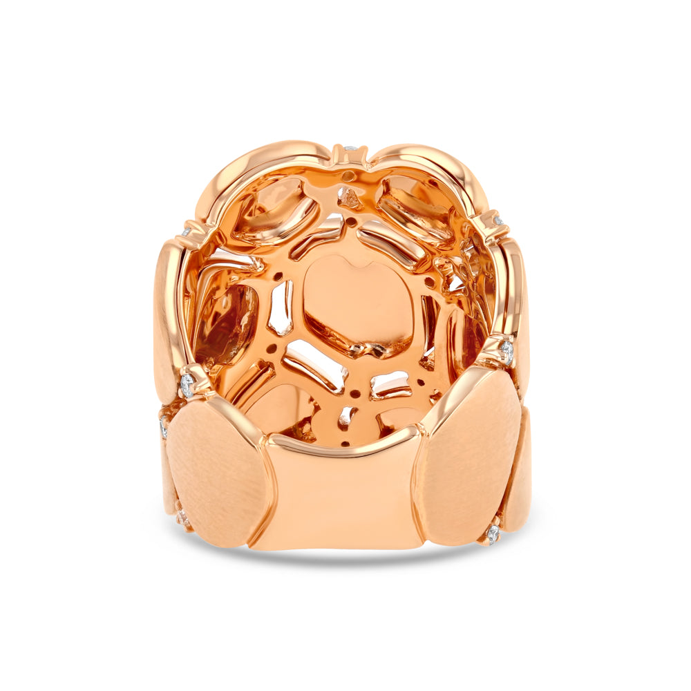 18k Rose Gold Pebble and Diamond Ring – Best & Co.